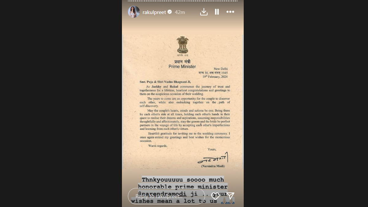 PM Narendra Modi Congratulates Rakul Preet Singh–Jackky Bhagnani on ...