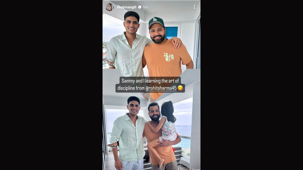 Shubman Gill Shares Picture With Rohit Sharma And His Daughter Samaira ...