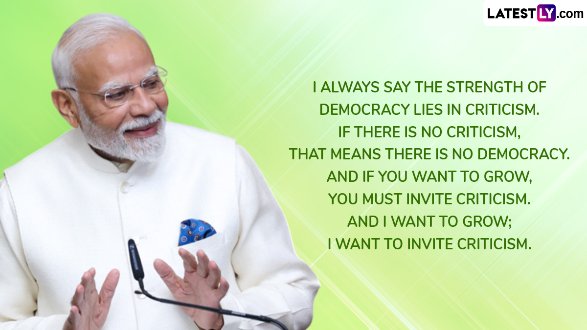 Narendra Modi 75th Birthday Special: Notable Quotes by Prime Minister ...