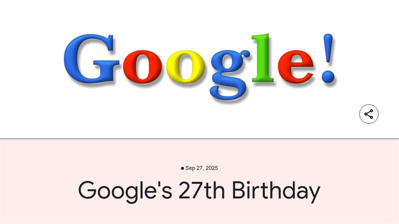 Google Birthday 2025 Doodle: Search Engine Giant Celebrates 27th ...