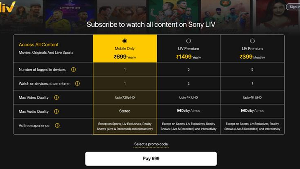 Sony Liv Subscription: Check Plans to Watch India vs Pakistan Asia Cup ...